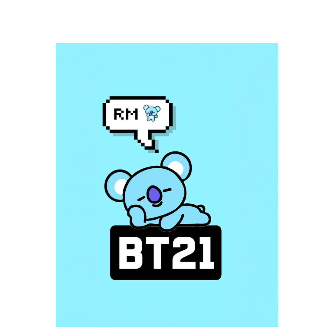 BT21 Koya Backpack StudentPack - Koya Sleeping On BT21 Logo Blue ...