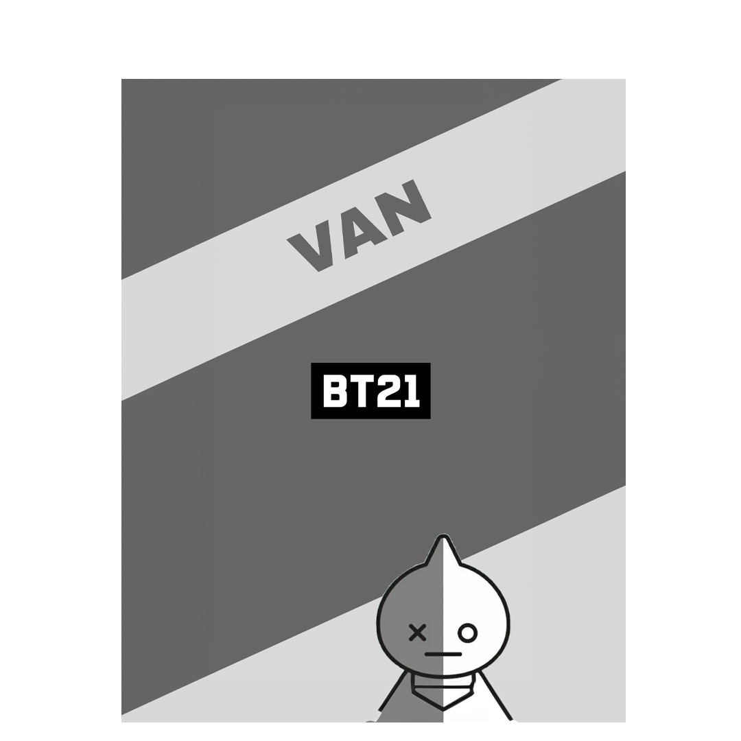 BT21 Van Backpack StudentPack - Van Standing On Gray Background | Shirt ...
