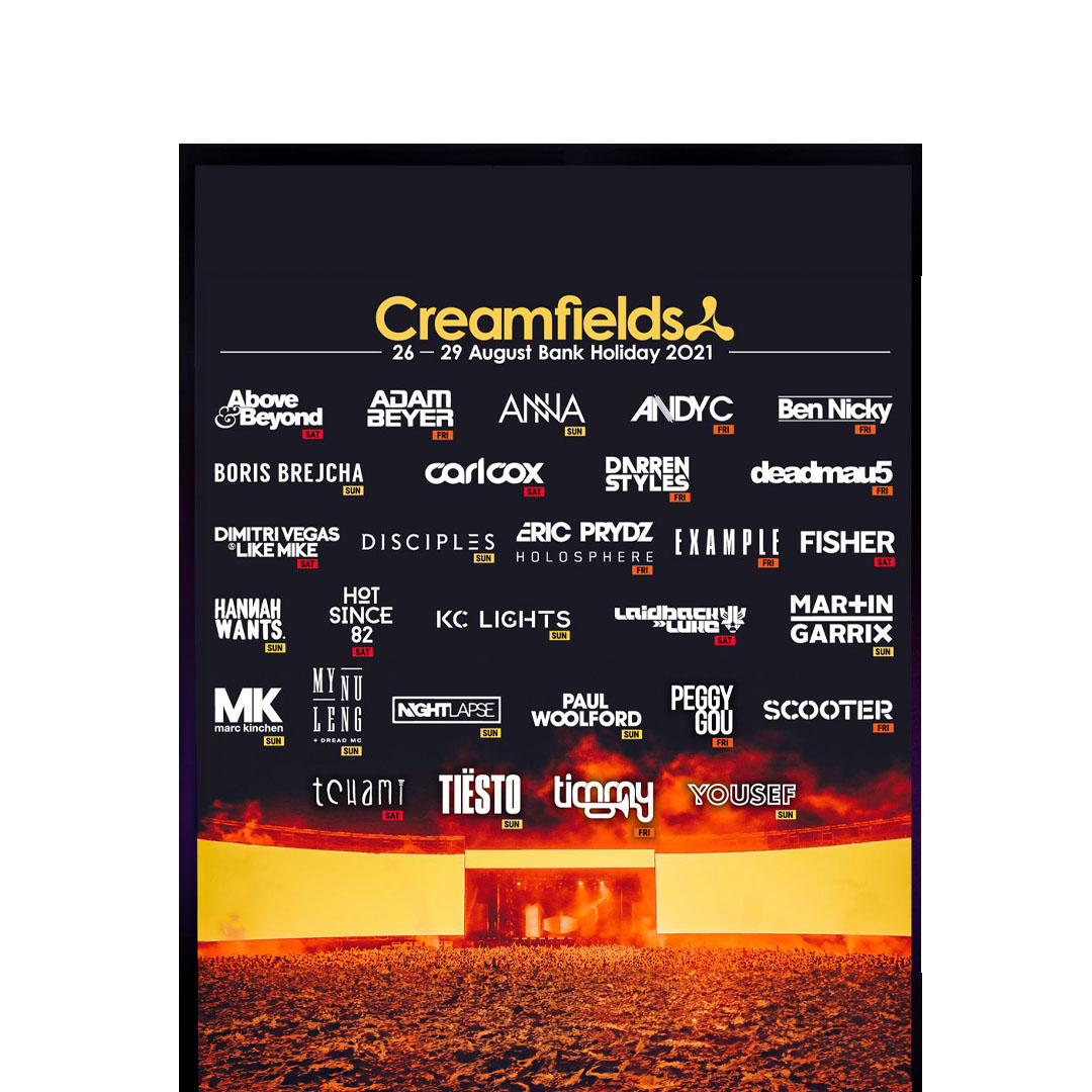 Creamfields Backpack StudentPack - Creamfields 2021 Music Festival ...