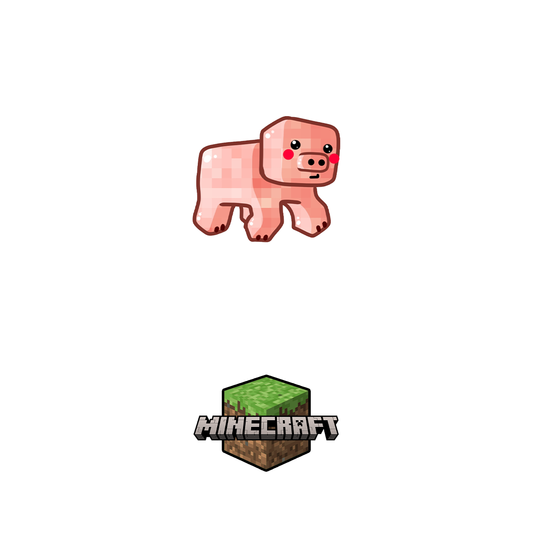 Minecraft Pig Backpack SuperPack - Pig Chibi Art Series | Shirt Chic