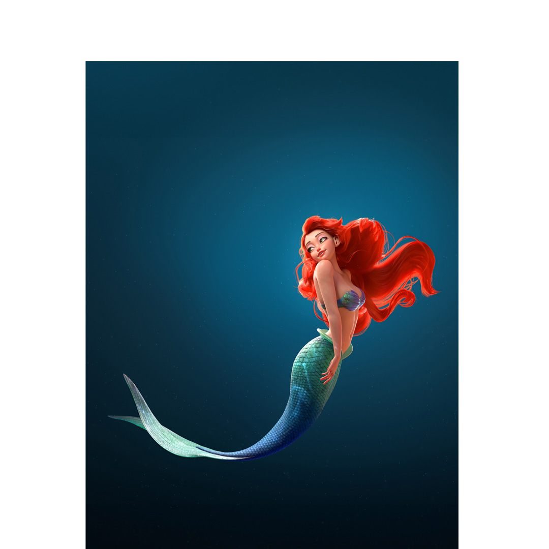 The Little Mermaid Ariel Backpack StudentPack - Ariel Side View Under ...