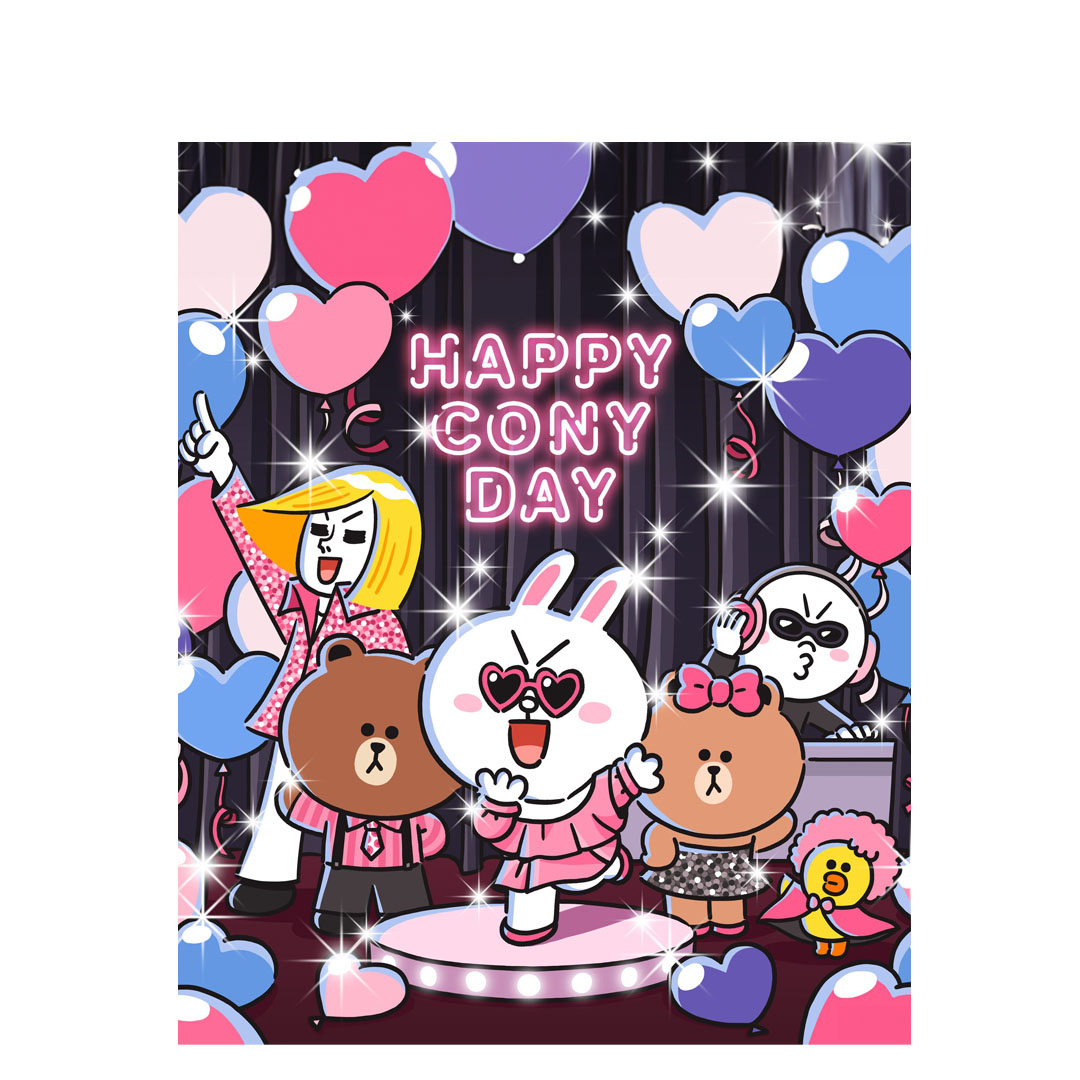 Lines Friends Backpack StudentPack - Lines Friends Happy Cony Day Poster | Shirt Chic