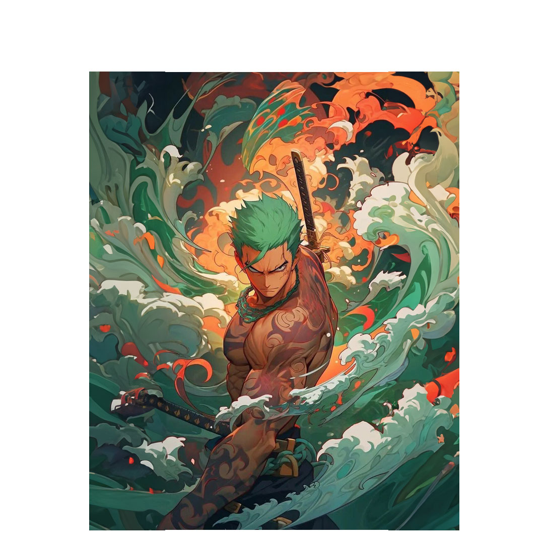 One Piece Roronoa Zoro Backpack StudentPack - Roronoa Zoro Angry Look ...