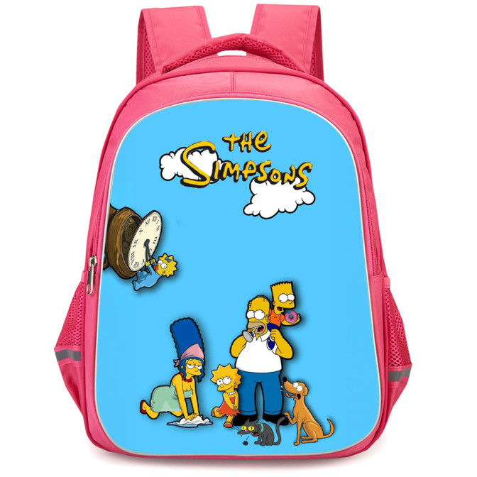 The Simpsons Backpack StudentPack - The Simpsons Family On Blue ...