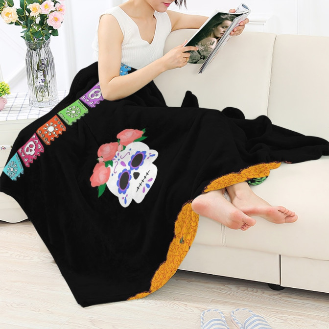 Coco Blanket Throw - Skull Cartoon Art | Shirt Chic