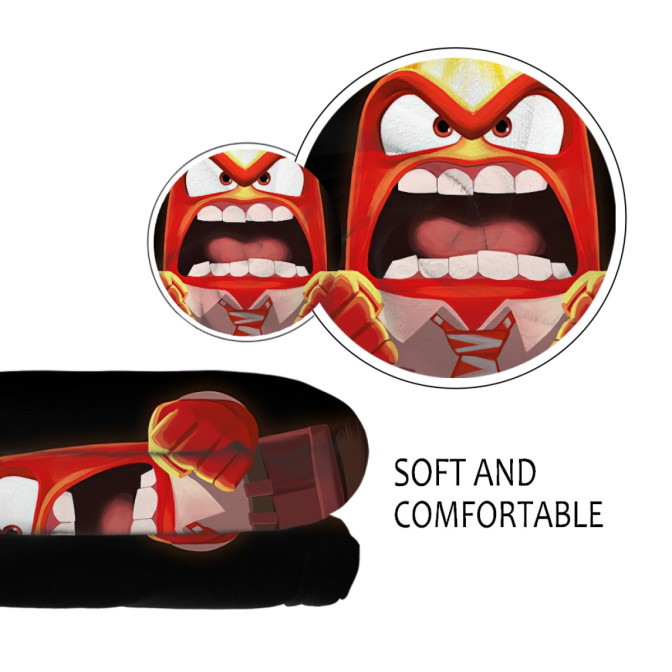 Pixar Inside Out Anger Blanket Throw - Anger Head On Fire | Shirt Chic