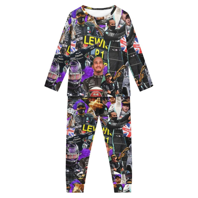F1 Formula One Lewis Hamilton Pajamas Pyjamas - Lewis Hamilton Collage ...