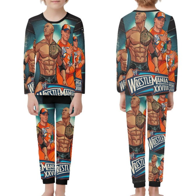 WWE Pajamas Pyjamas - Wrestlemania XXVIII Poster The Rock And John Cena ...