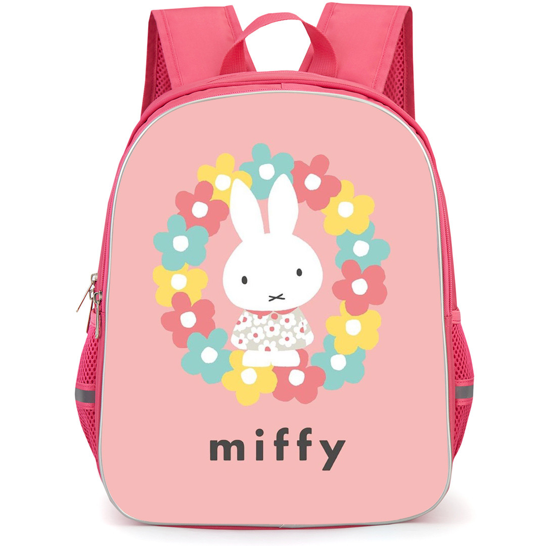 Miffy And Friends Miffy Backpack StudentPack - Miffy Wearing Flower ...