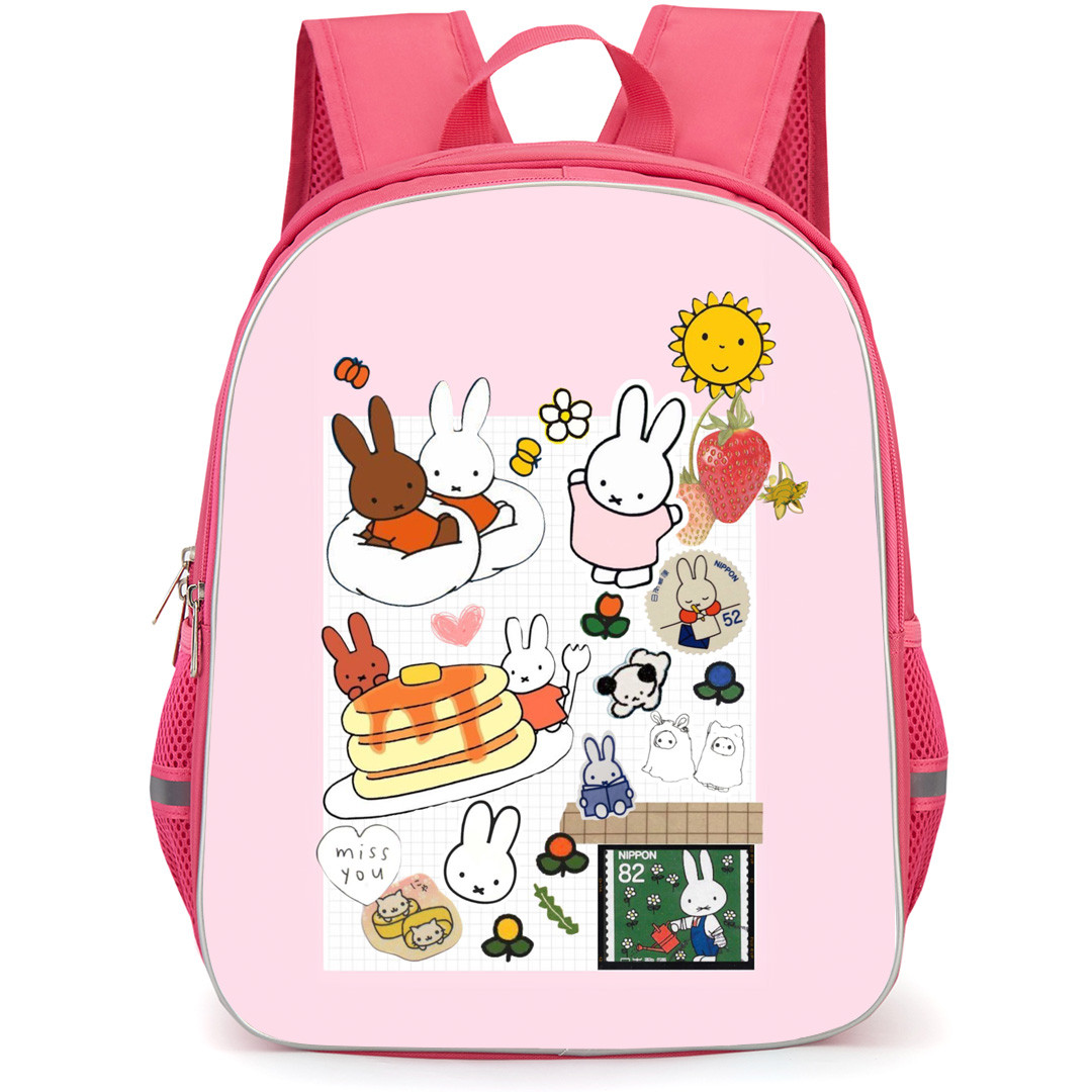 Miffy And Friends Miffy Backpack StudentPack - Pinky Collage | Shirt Chic