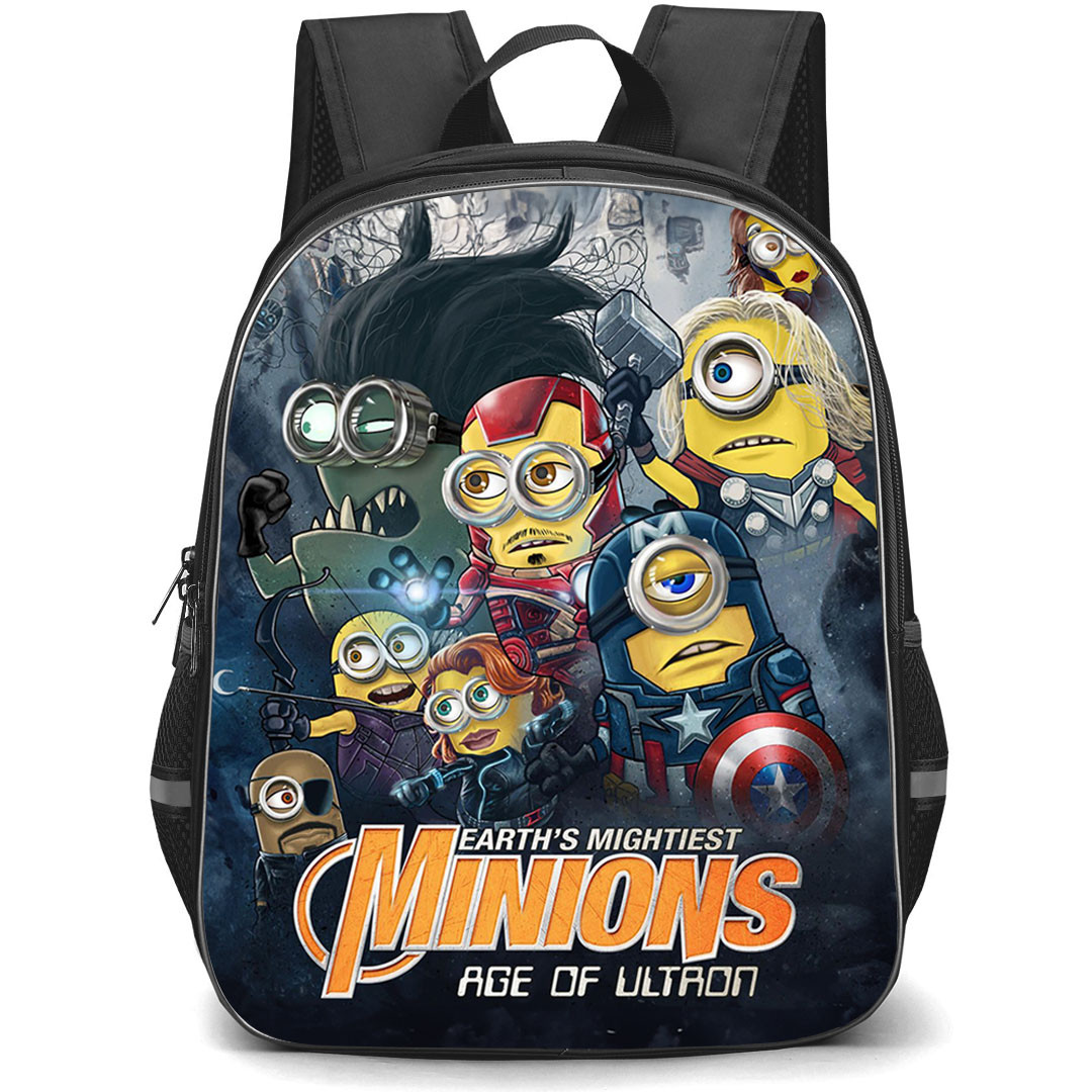 Minions Backpack StudentPack - Age Of Ultron Minions Cartoon Art ...