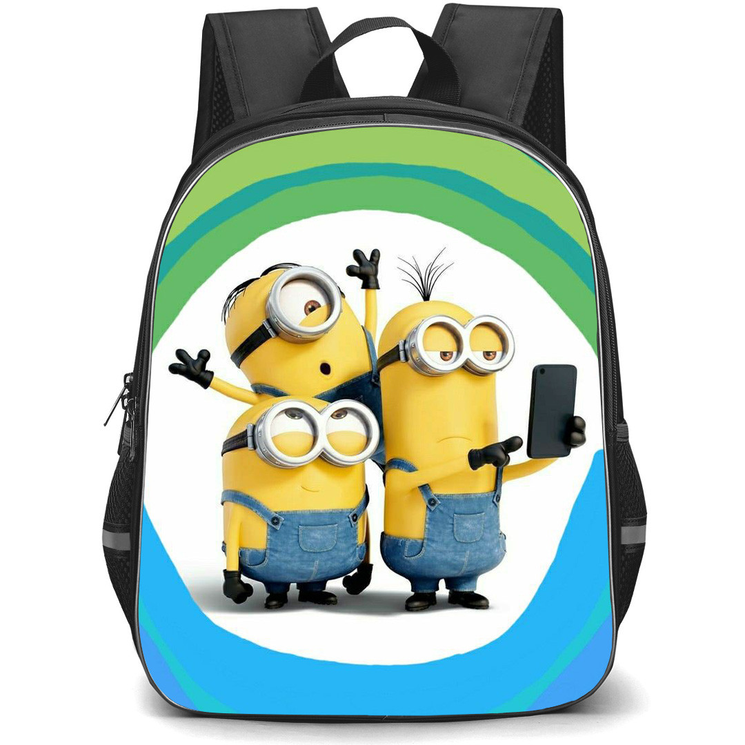 Minions Backpack StudentPack - Minions Doing Selfie Portrait Movie Art ...