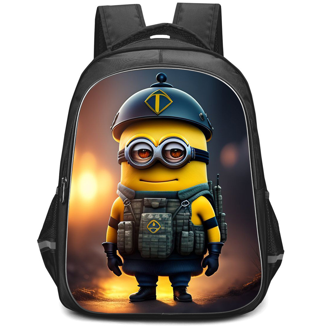 Minions Backpack StudentPack - Soldier Minion Portrait 3D Art | Shirt Chic