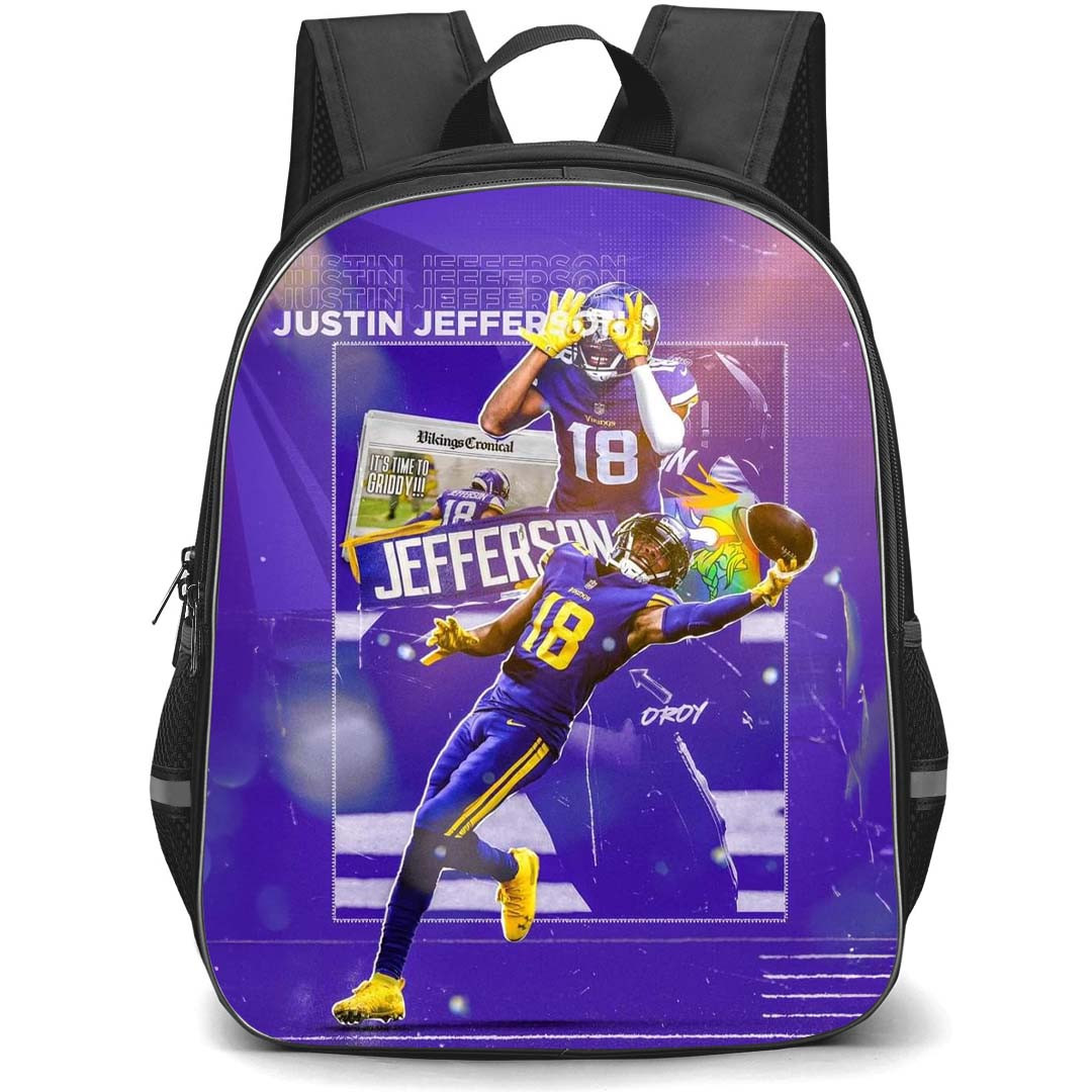 NFL Justin Jefferson Backpack StudentPack - Justin Jefferson 18 ...