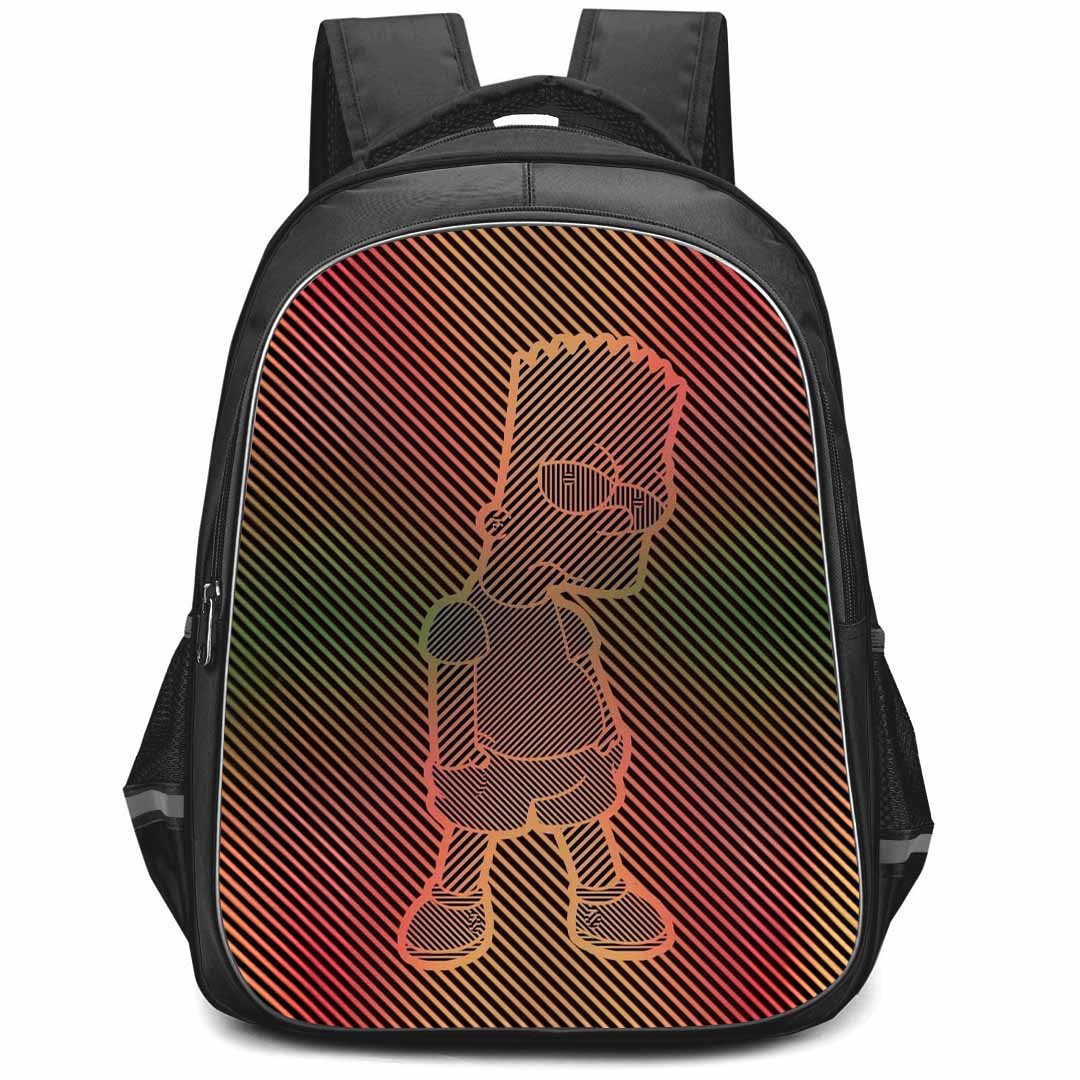 The Simpsons Bart Backpack StudentPack - Bart Stripe Standing | Shirt Chic