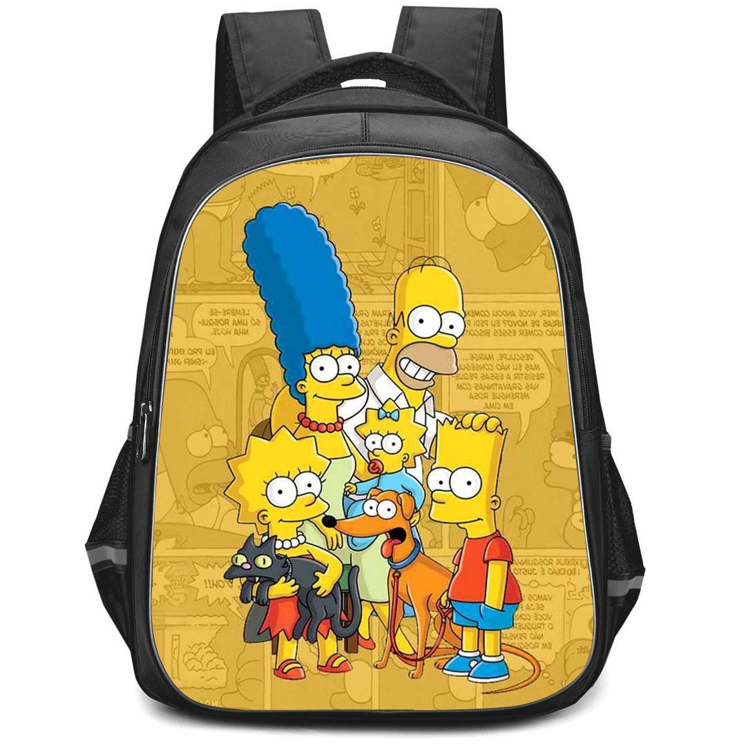 The Simpsons Backpack StudentPack - The Simpsons Family On Comic ...
