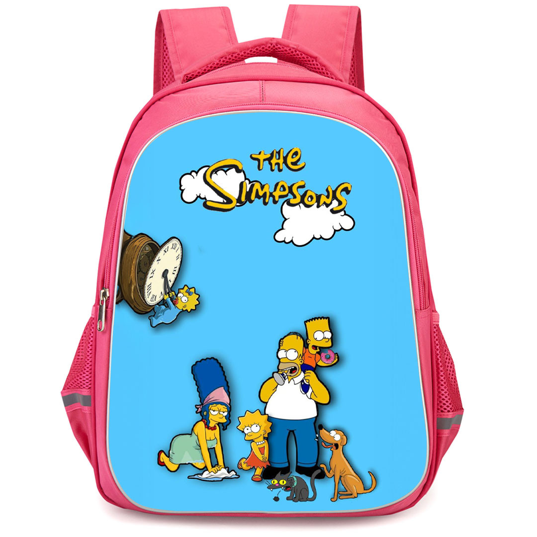 The Simpsons Backpack StudentPack - The Simpsons Family On Blue ...