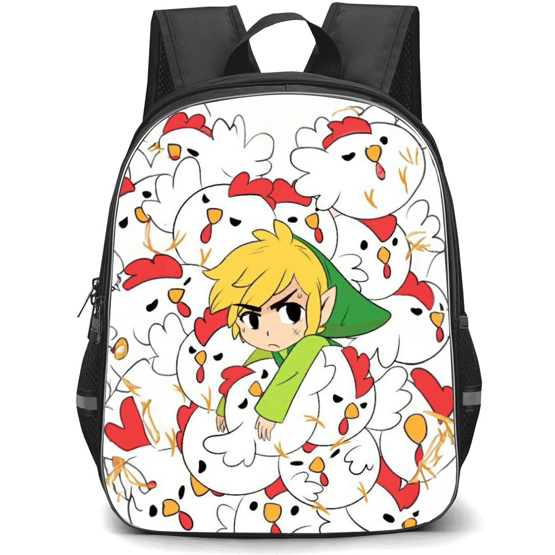 The Legend Of Zelda Link Backpack StudentPack - Link Surrended By ...