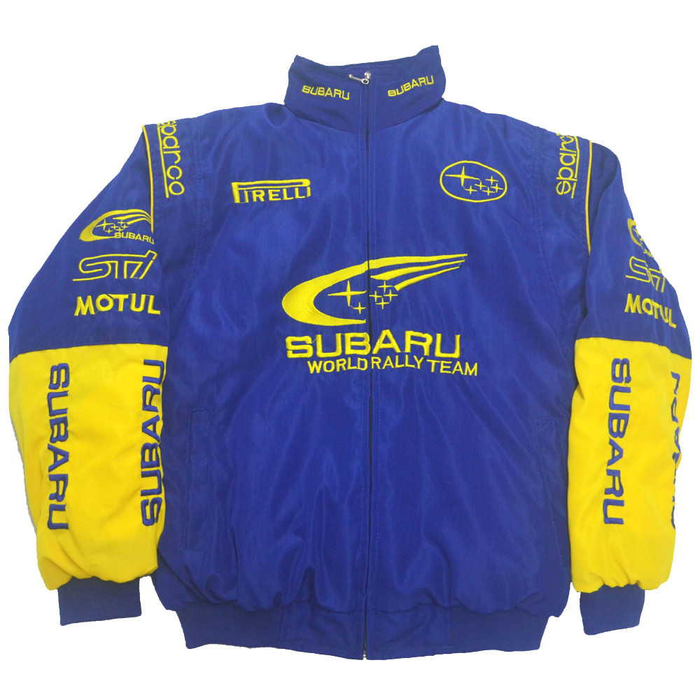 Formula 1 Subaru World Rally Team Jacket - Retro Embroidery Jacket Blue ...